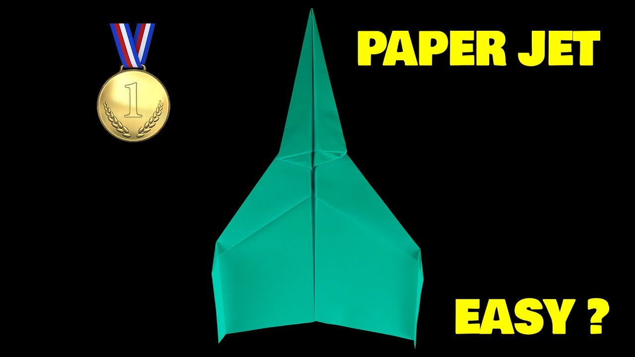 How to FOLD A Super Jet Paper Airplane - Airforce Origami Craft - YouTube