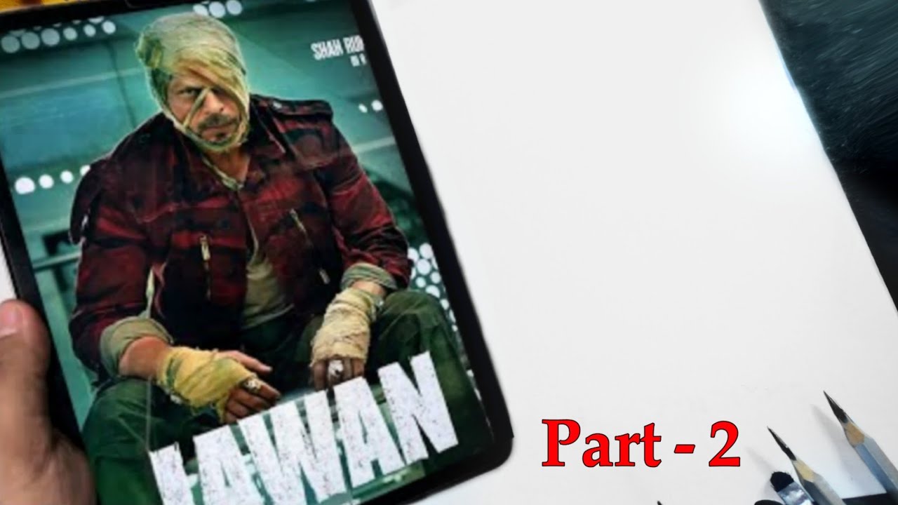 JAWAN Drawing , Shahrukh Khan Drawing | Step by Step Jawan Drawing PART ...