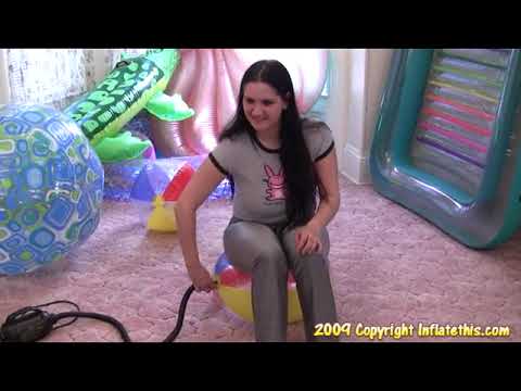 Beachball pump and sit to pop #beachball #pop