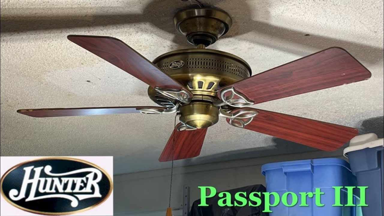 42" Hunter Passport III Ceiling Fan (Converted to 4 Speed) - YouTube