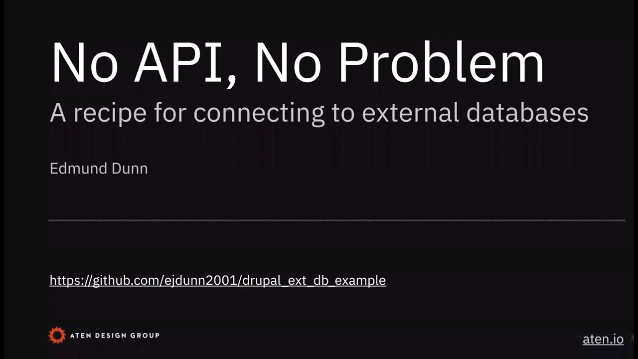No API, No Problem: A recipe for connecting to external databases - YouTube