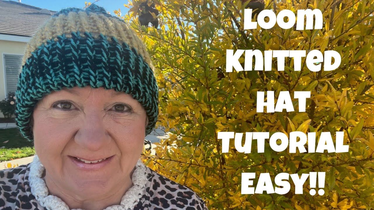 Loom Knit Hat (Easiest Beginner Tutorial) #knithat #loomknitting # ...