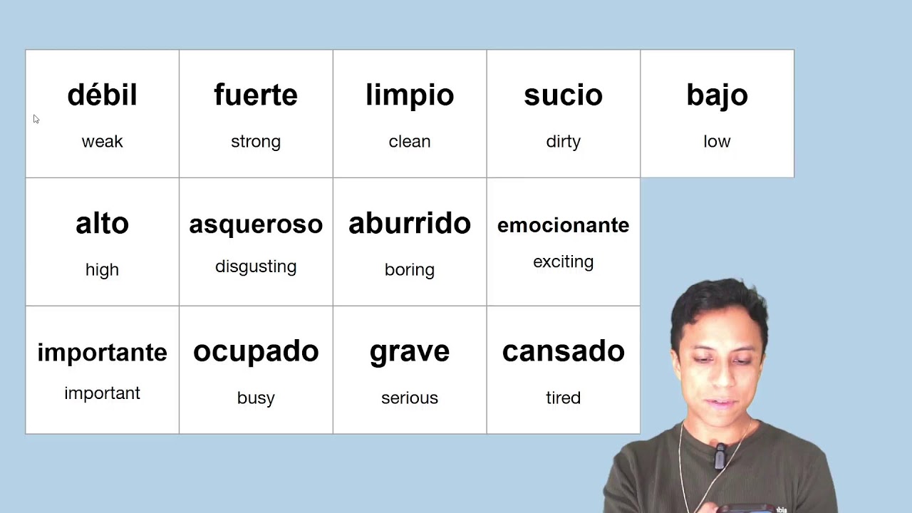 Common Spanish Adjectives | Learn Spanish Vocabulary (Week 26) - YouTube