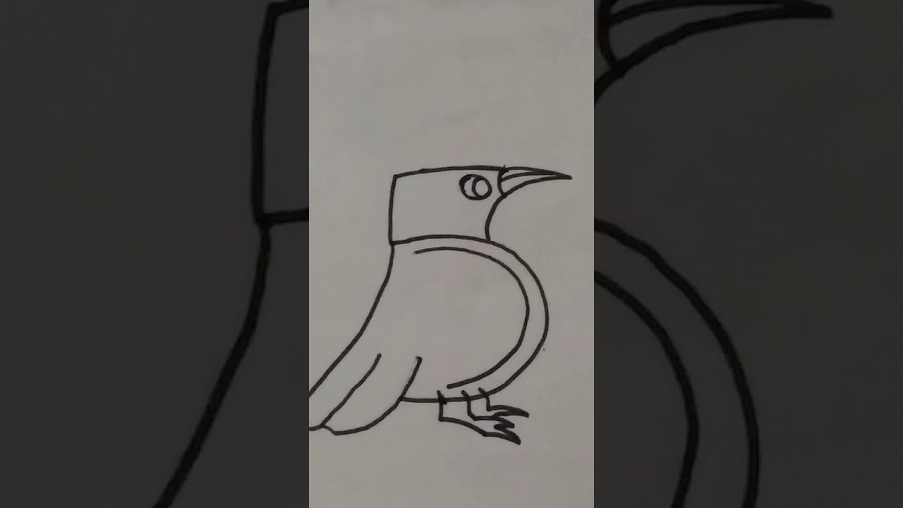 How to draw a bird by using English alphabet numbers - YouTube
