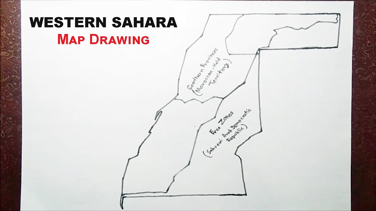 How to draw Western Sahara map - YouTube