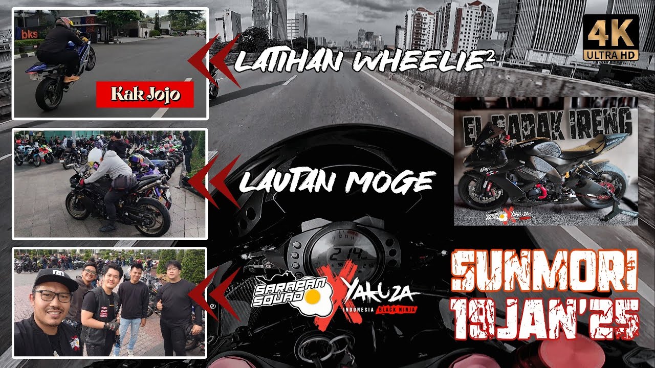 SUNMORI 19 Januari | Lautan Moge di Sency PLUS Belajar Wheelie Wheelie ...