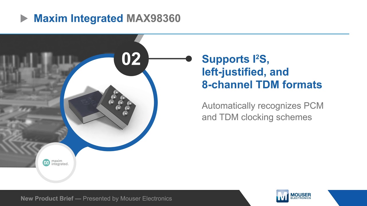 Maxim Integrated MAX98360A/B/C/D Digital Class-D Amplifiers — New ...