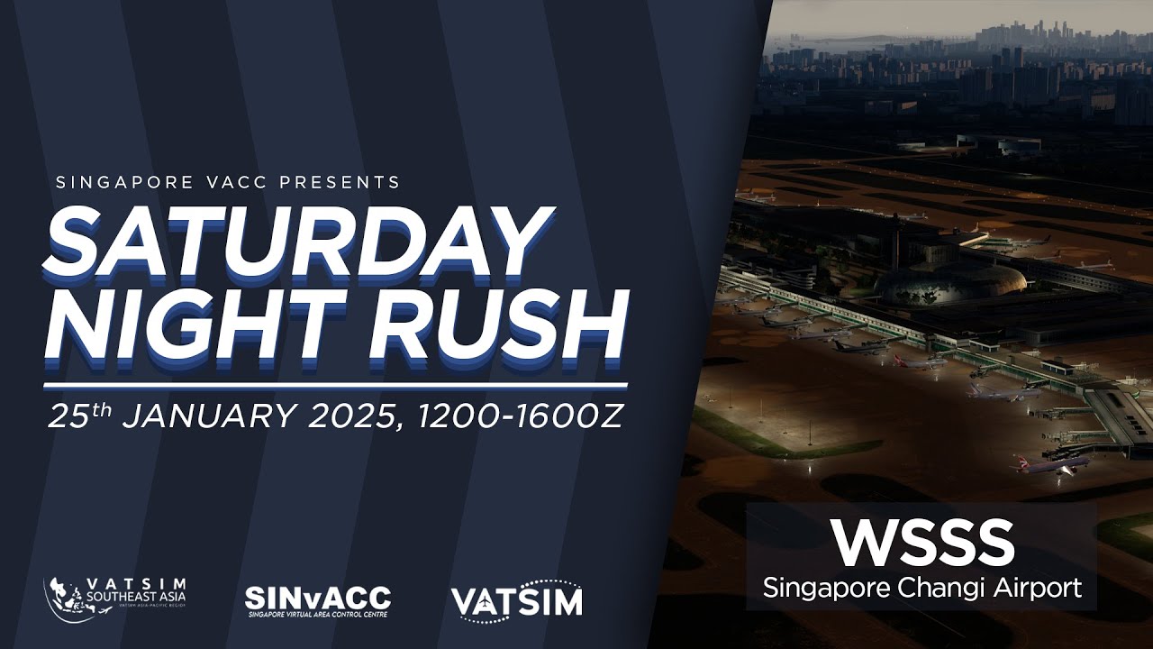 BUSY! Saturday Night Rush Singapore Vatsim EVENT | Singapore Airlines ...