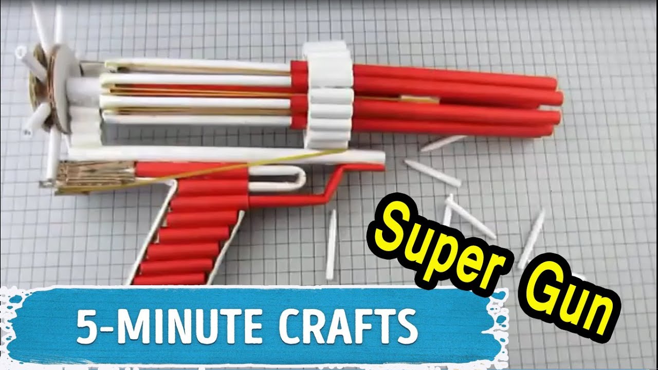 Paper gun craft | origami craft | diy craft | 5 minute craft | paper ...