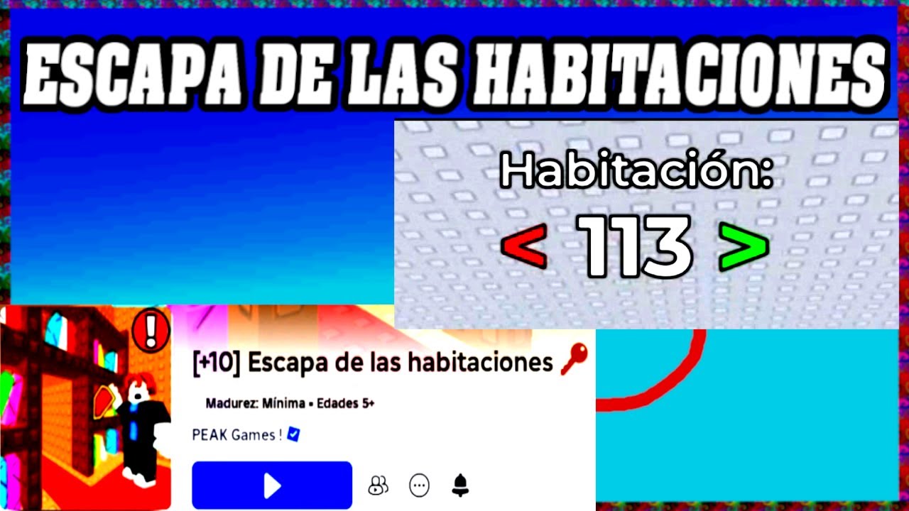 Habitacion 113 ESCAPA DE LAS HABITACIONES Roblox 🔑 [Guía Completa ...