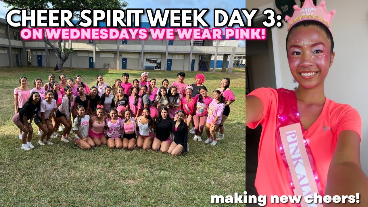CHEER SPIRIT WEEK DAY 3: On wednesdays we wear PINK! || senior year ...