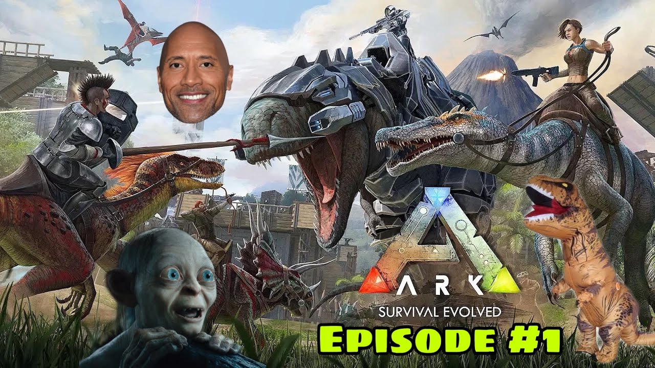 ARK Survival Evolution Episode 1!!! Dwayne The Rock Johnson plays with us!!! - YouTube