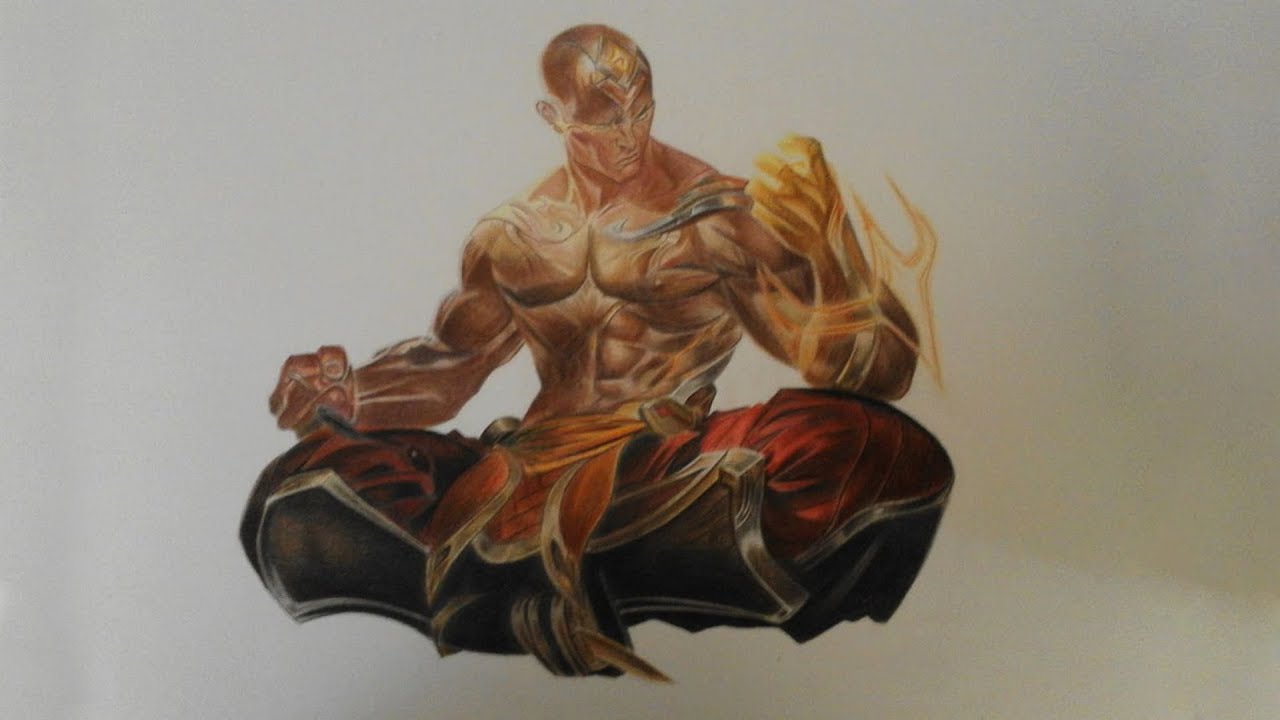 Speed Drawing God Fist Lee Sin - League of Legends - YouTube