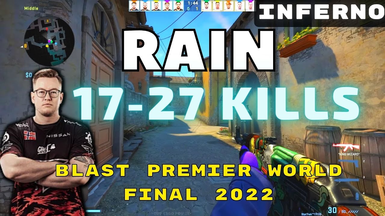 CSGO POV FaZe rain (17-27) vs G2 (Inferno) 𝙒𝙞𝙣 (19-17) @ 𝘽𝙇𝘼𝙎𝙏 𝙋𝙧𝙚𝙢𝙞𝙚𝙧 𝙒𝙤𝙧𝙡𝙙 𝙁𝙞𝙣𝙖𝙡 2022 - YouTube