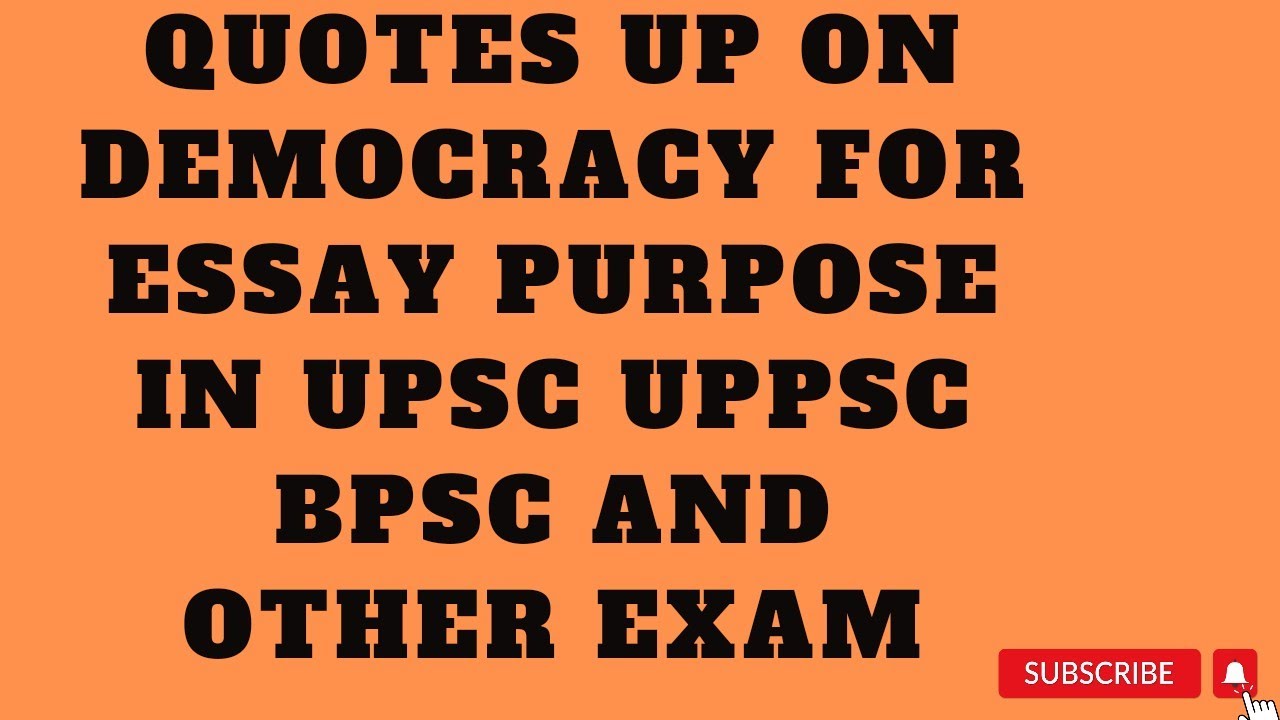 QUOTES UP ON DEMOCRACY FOR ESSAY PURPOSE IN UPSC UPPSC BPSC AND OTHER ...