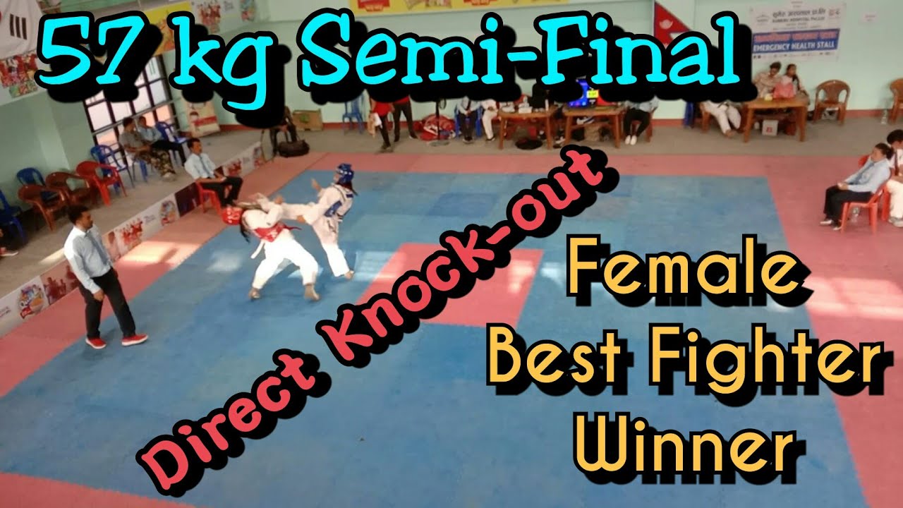 Taekwondo Knockout in 25th secs of 57 kg female semi-final - YouTube