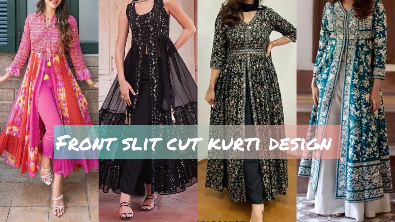 Summer Front Slit Kurti for Girls Design 2024 | Ladkiyon ki Long Front ...