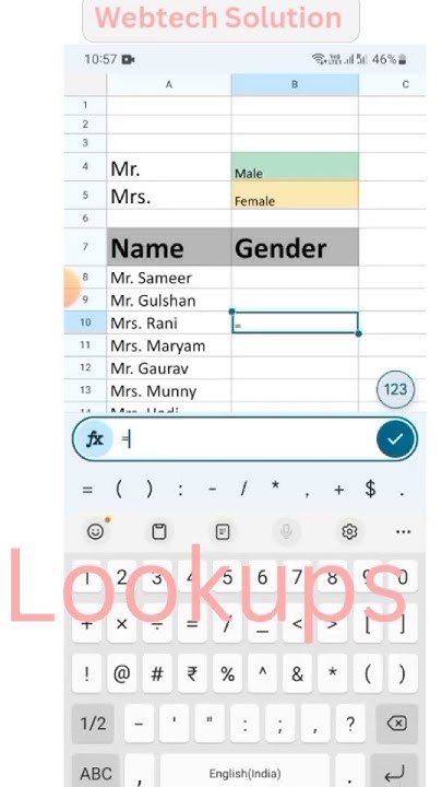How to use Lookup in google sheet in mobile | Lookups use in excel ...
