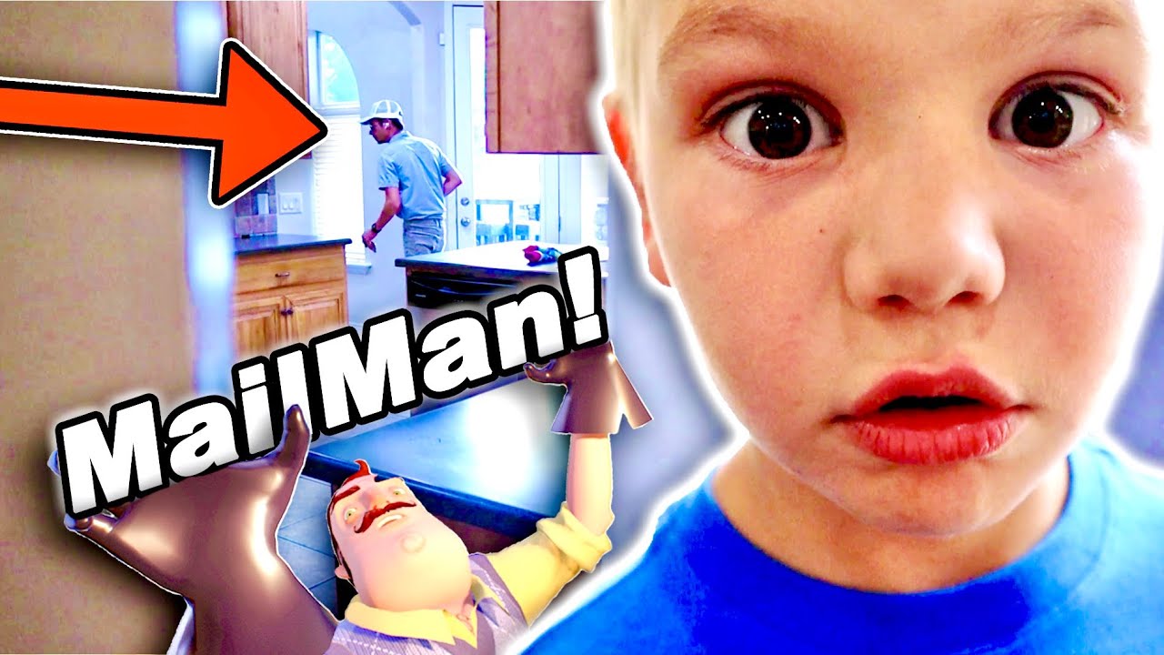 Escaping The Mailman INSIDE Hello Neighbor's HOUSE! - YouTube