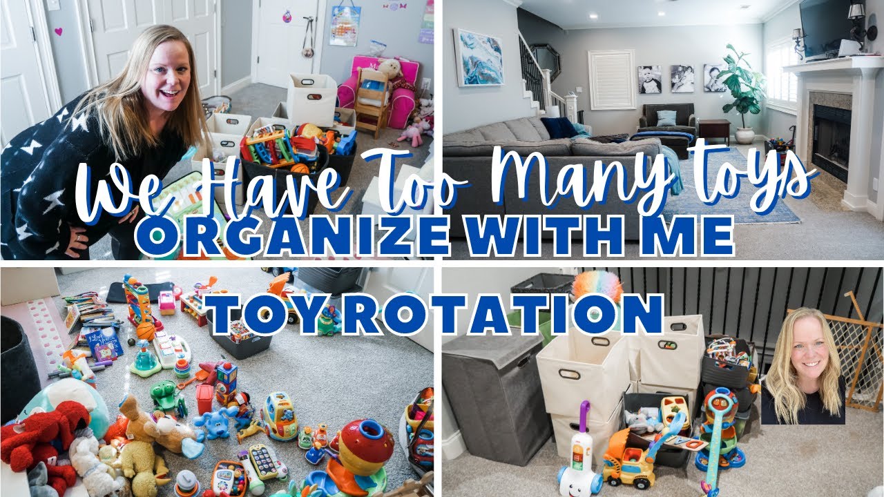 🫣WE HAVE TOO MANY TOYS | ORGANIZE WITH ME | TOY ROTATION | CLEAN WITH ...