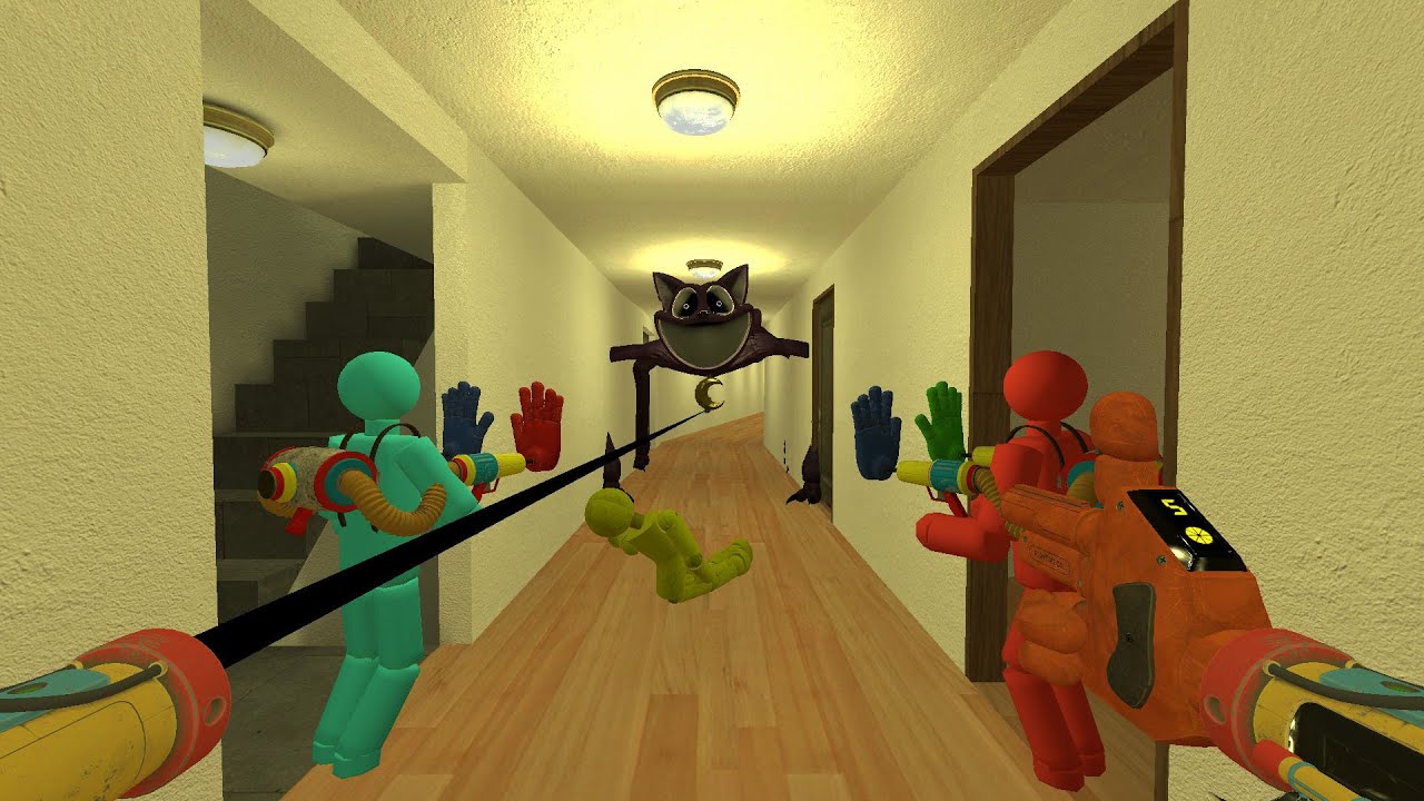 SCARY! CatNap From Poppy PlayTime Chase 100 Players in Liminal Hotel in ...