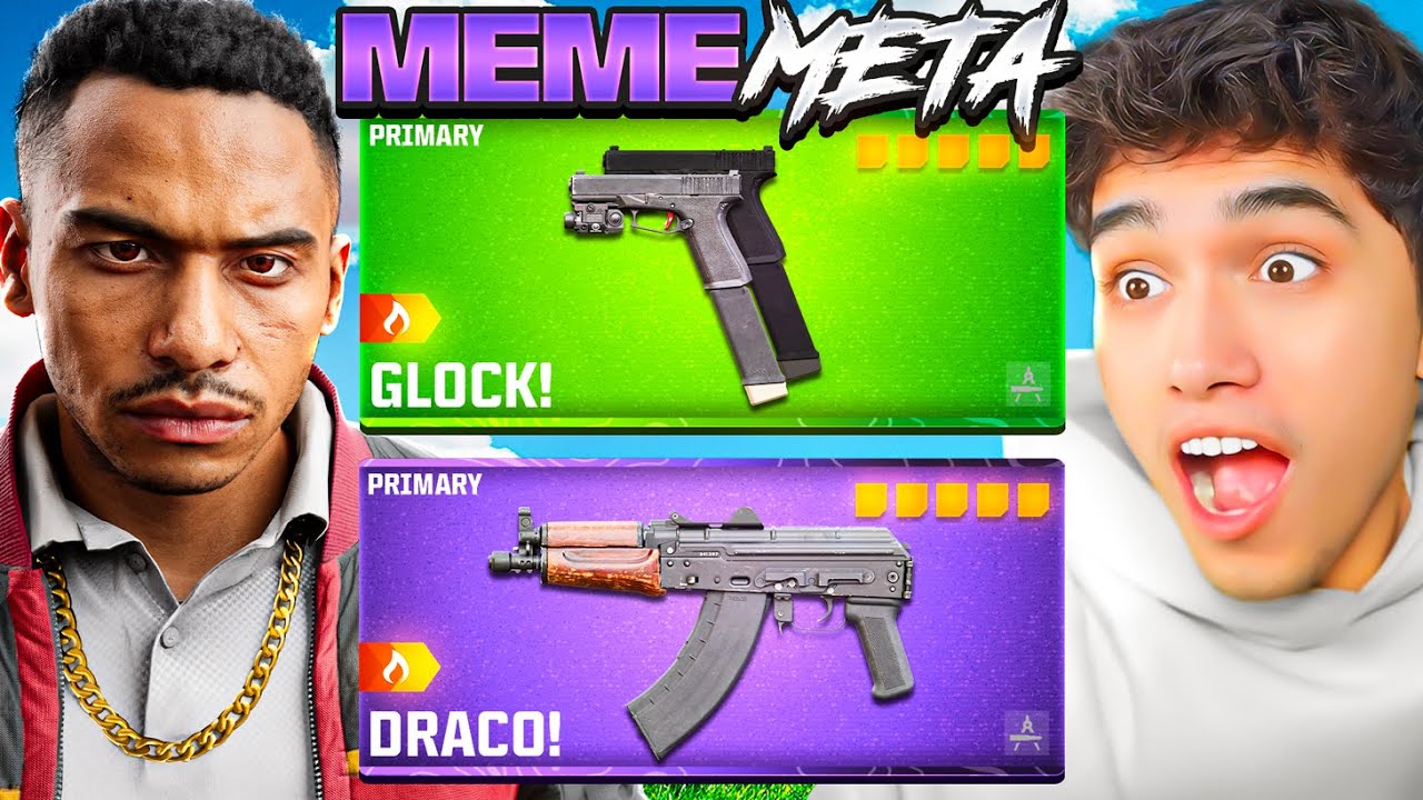 the GLOCK and DRACO MEME Meta loadout on Warzone Rebirth Island - YouTube