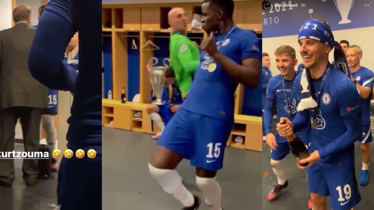 Chelsea Locker Room Celebrations After Winning The Champions League ...