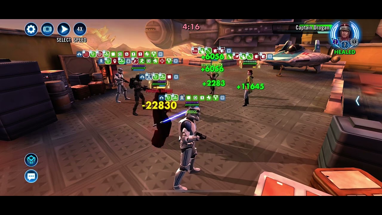 SWGOH LV Appo CX2 vs Leia Drogan Ben - YouTube