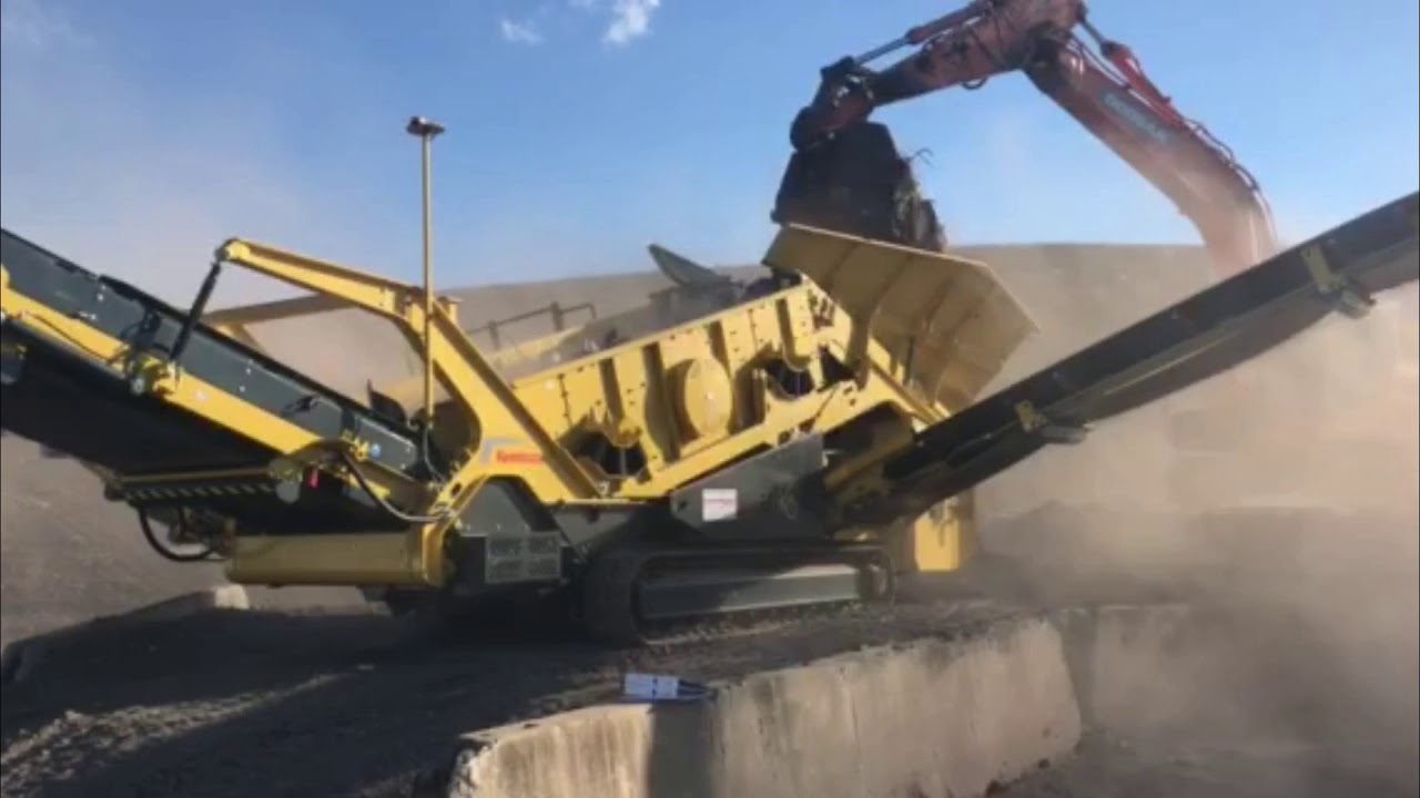 Screen -Keestrack Frontier K6 Screen operating in C&D waste - YouTube