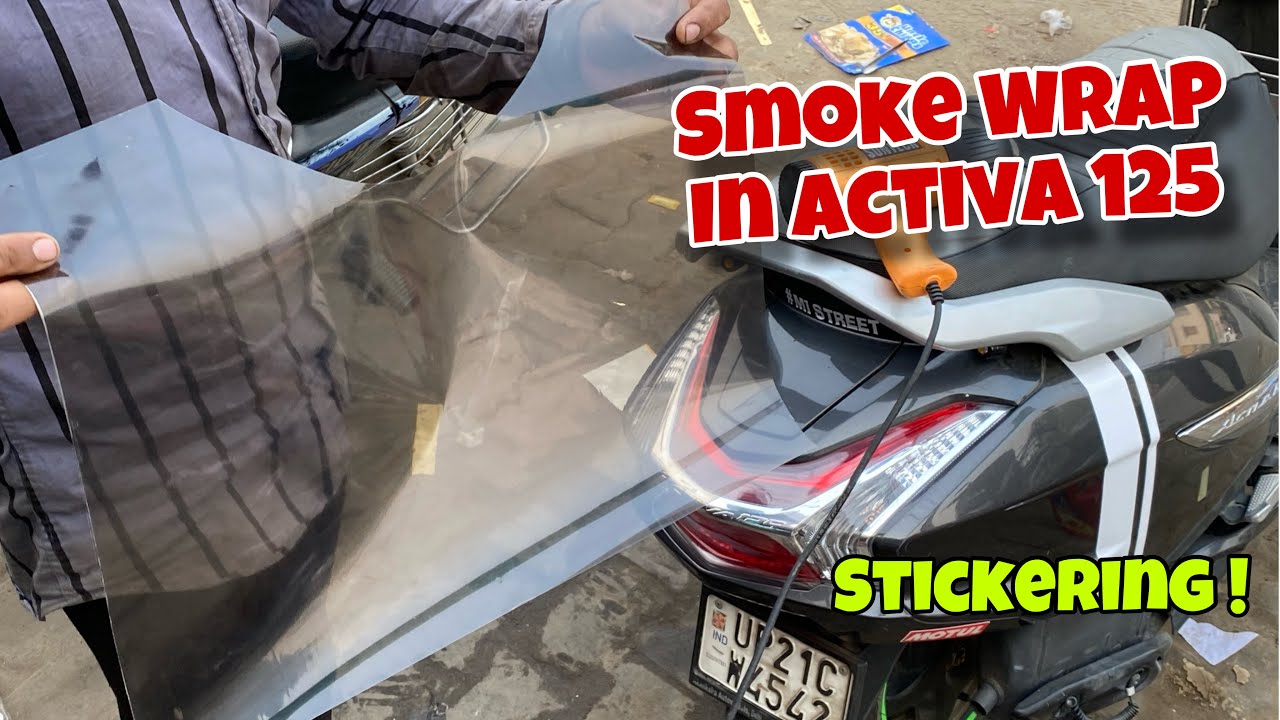 Smoke Wrap on Lights | Activa 125 ! Stickering - YouTube