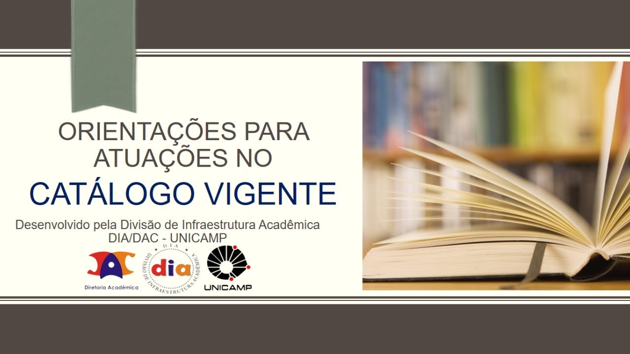 Orientações sobre as alterações nos Catálogos Vigentes - DIA/DAC ...