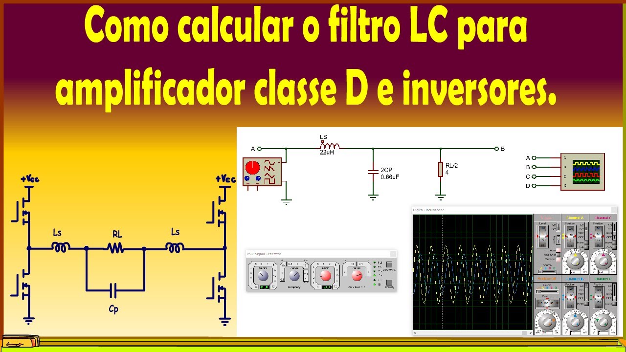 Como calcular o filtro LC para amplificador classe D e inversores. - YouTube