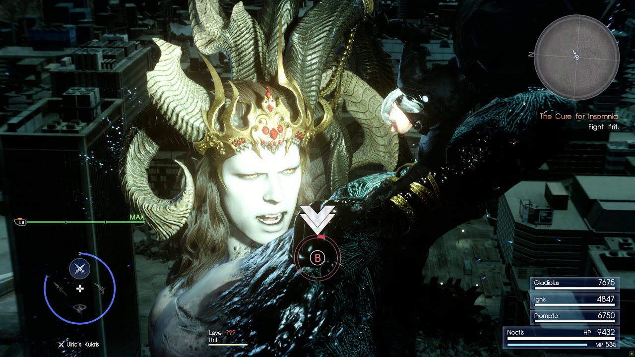 FFXV Ifrit Secret QTE - YouTube