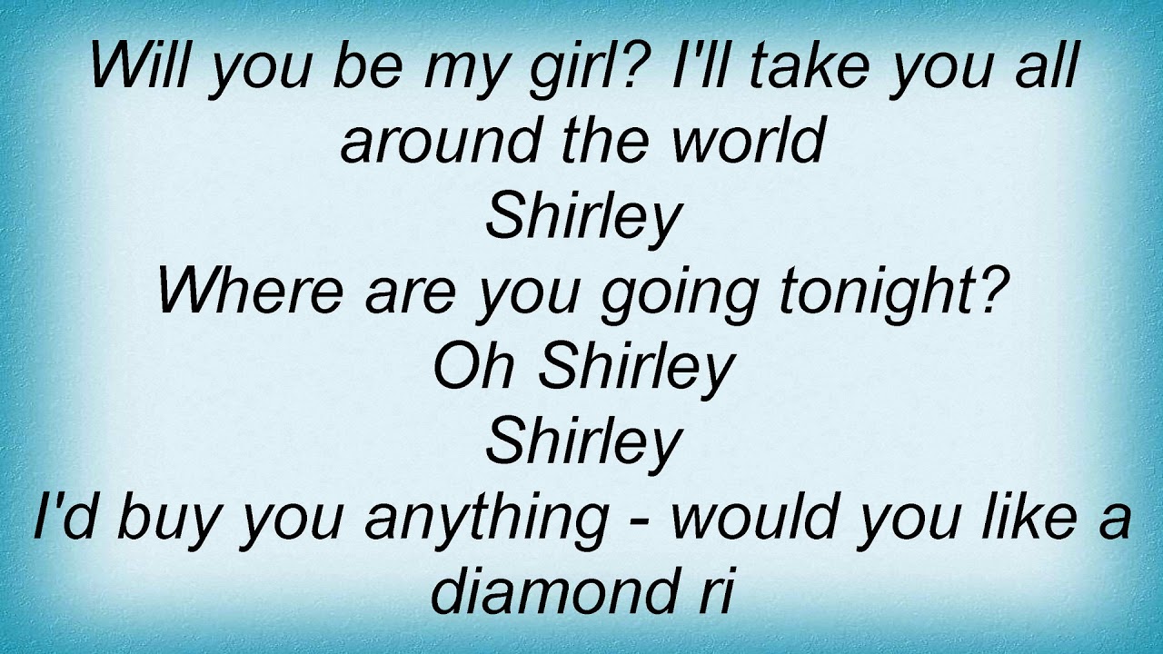 Shakin' Stevens - Shirley Lyrics - YouTube