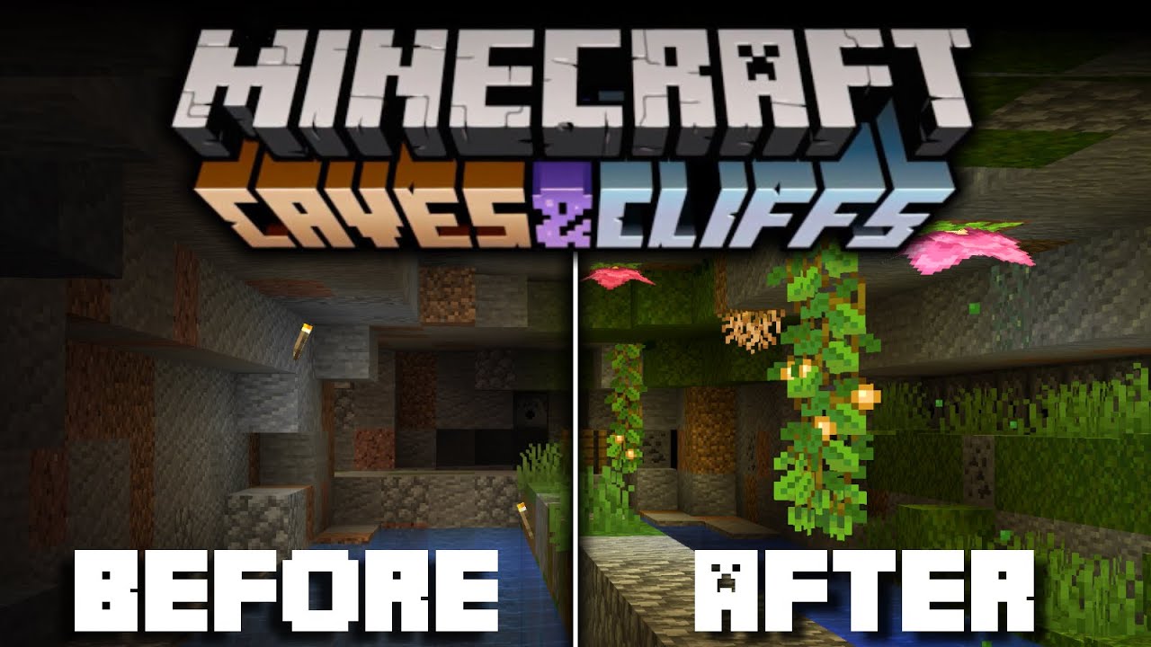 Transforming A Minecraft Cave In 1.17 Caves & Cliffs (21w06a) | The ...