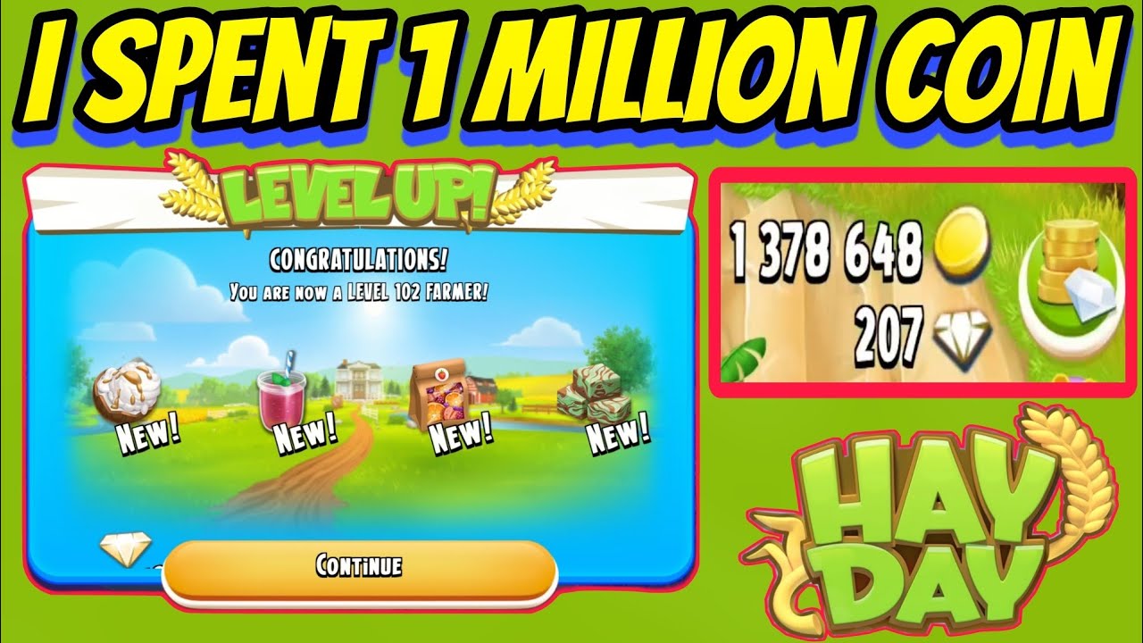 Hay Day : Spending 1 Million Coin | Hay Day 102 Level Gameplay | Hay ...