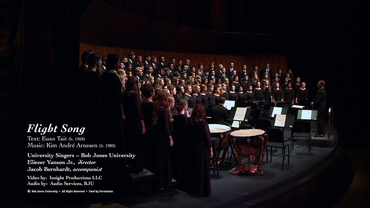 Flight Song by Arnesen: Bob Jones University Singers 2015-16 - YouTube