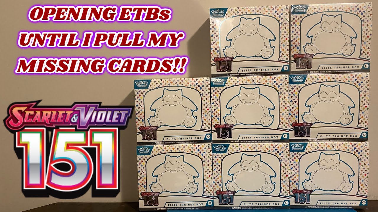 OPENING POKEMON 151 ETBs until I pull ALL OF MY MISSING CARDS!! (huge ...