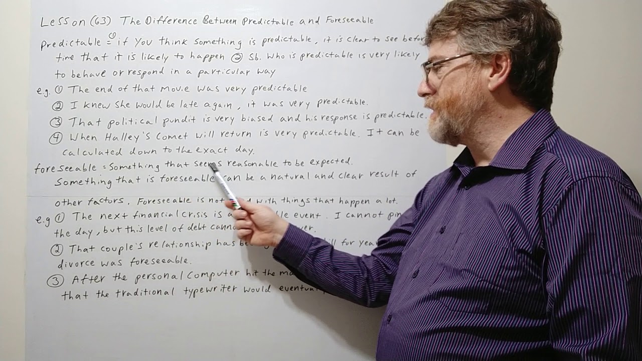 Tutor Nick P Lesson (63) The Difference Between Predictable and ...