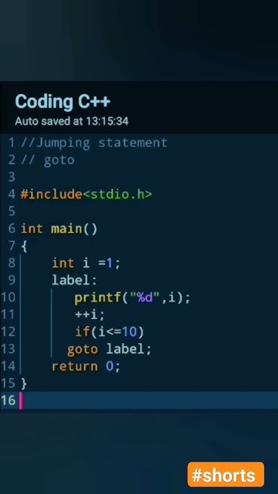 Jumping Statement Goto In C Programming Coding Clanguage Coding Gyan Cprogramming Cpp