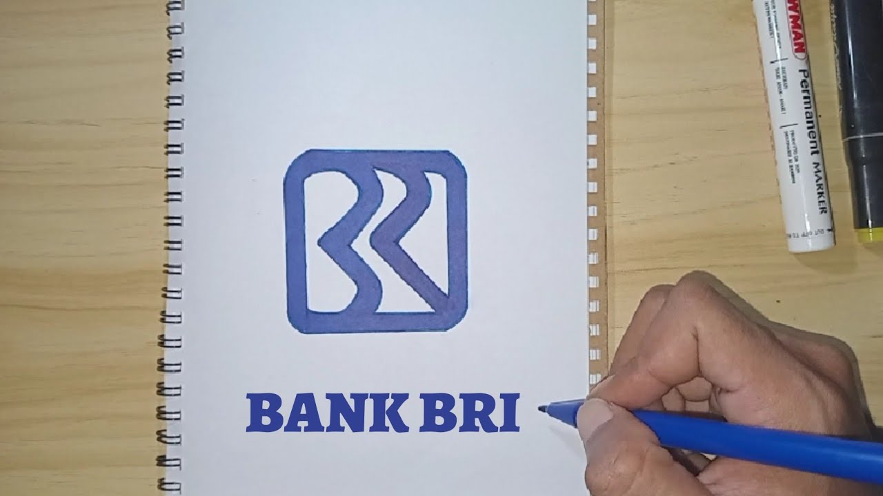 CARA MENGGAMBAR LOGO BANK BRI - YouTube