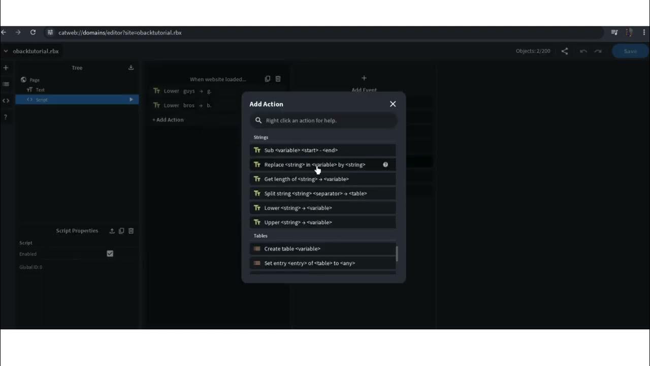 How to change text inside a variable | Roblox CatWeb - YouTube