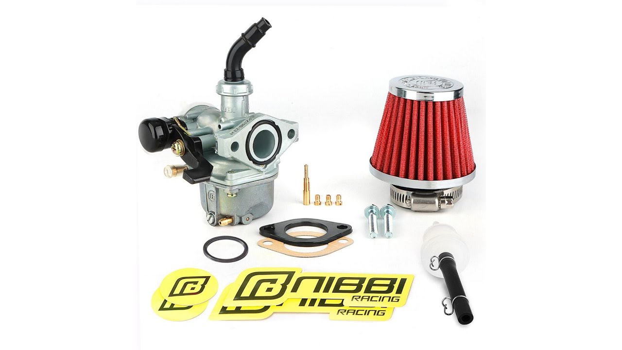 NIBBI Universal PZ19 19mm Carburetor with Air Filter Kit - YouTube