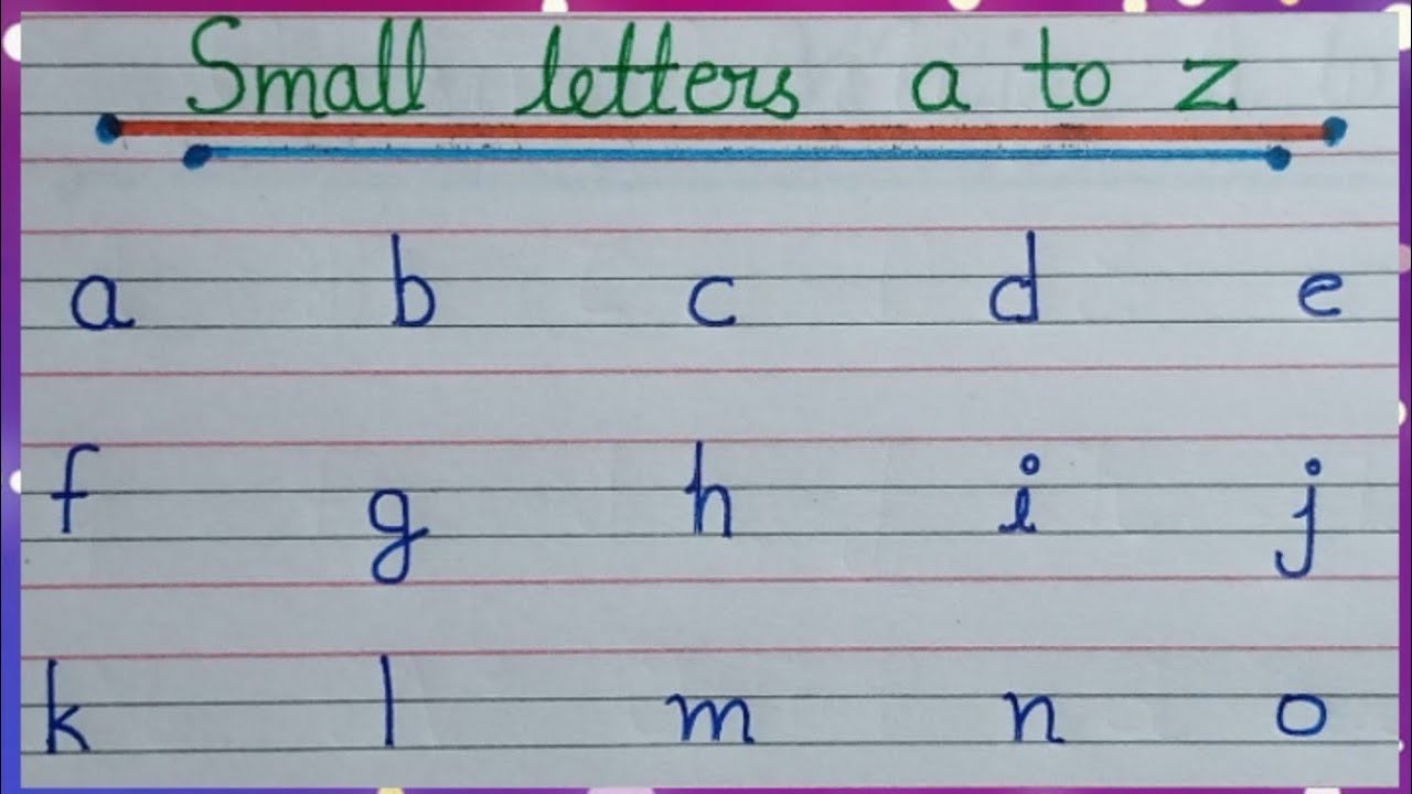 English writing small letters a - z | English handwriting small letter ...
