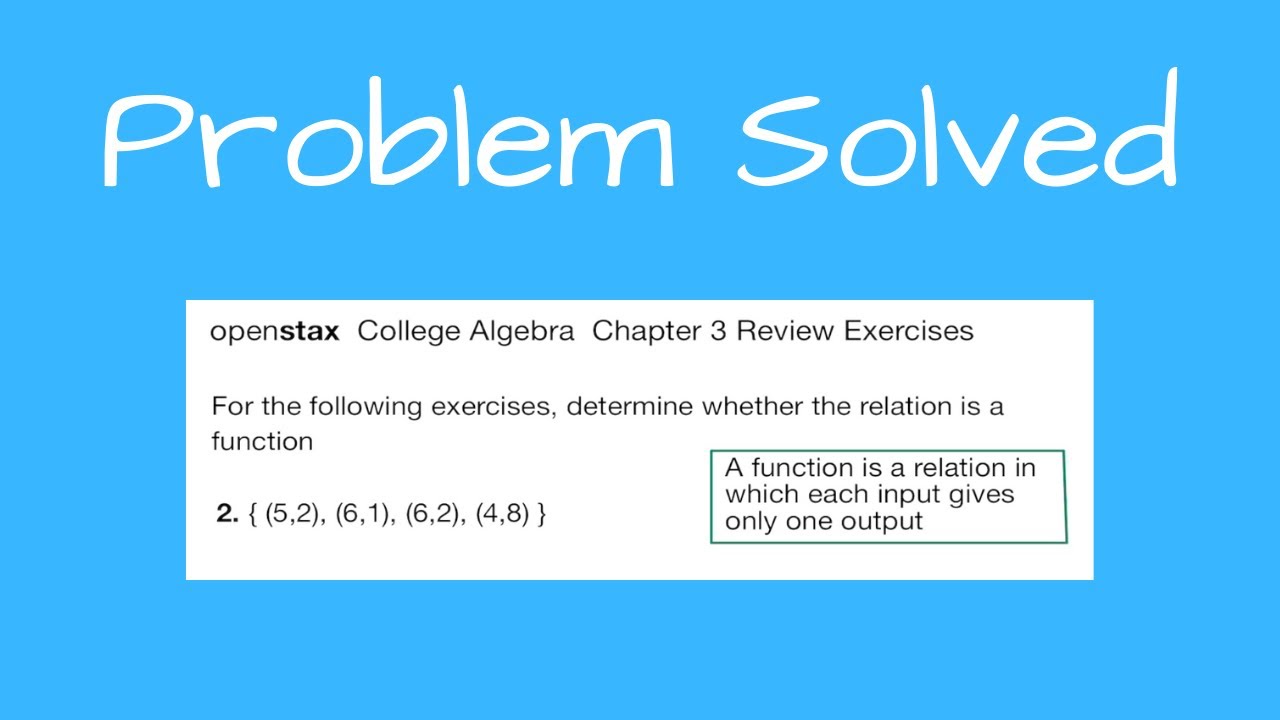 OpenStax College Algebra, Chapter 3 Review Exercises Problem 2 - YouTube