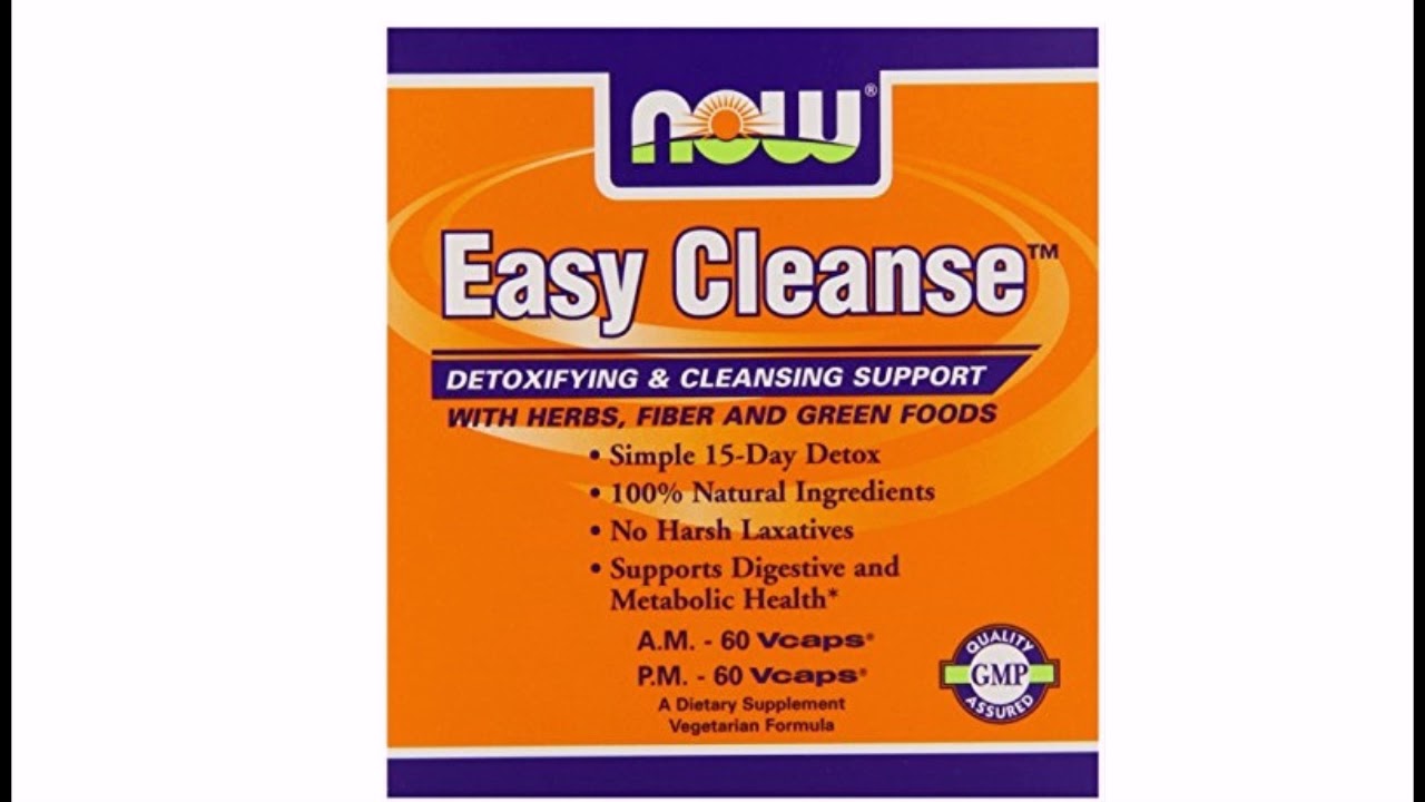 NOW Easy Cleanse AM PM,120 Veg Capsules - YouTube