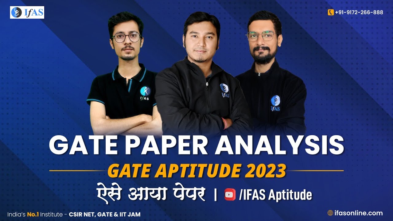 GATE Paper Analysis | GATE Aptitude 2023 | IFAS - YouTube