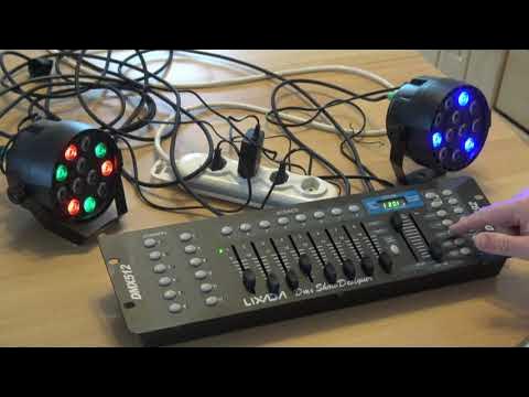 Lixada tutorial deutsch dmx controller bedienen, dmx adressieren - YouTube