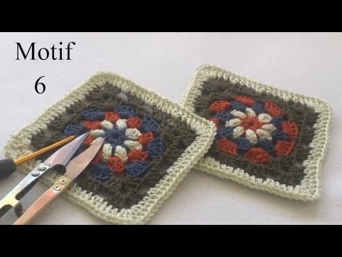 EN GÜZEL MOTİF MODELLERİ -6- #Crochet Granny Square Tutorial