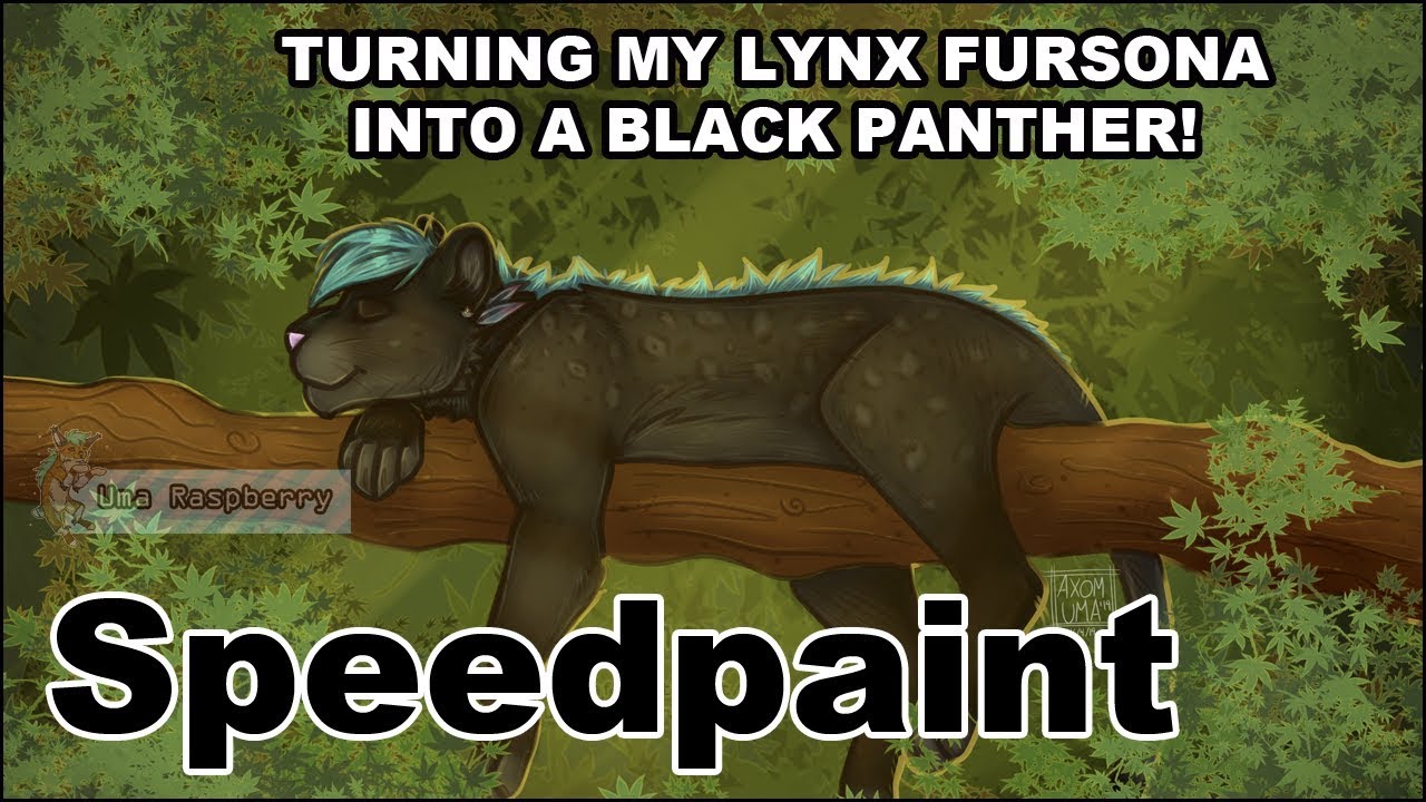 My fursona as black panther - FAE contest - Speedpaint - YouTube